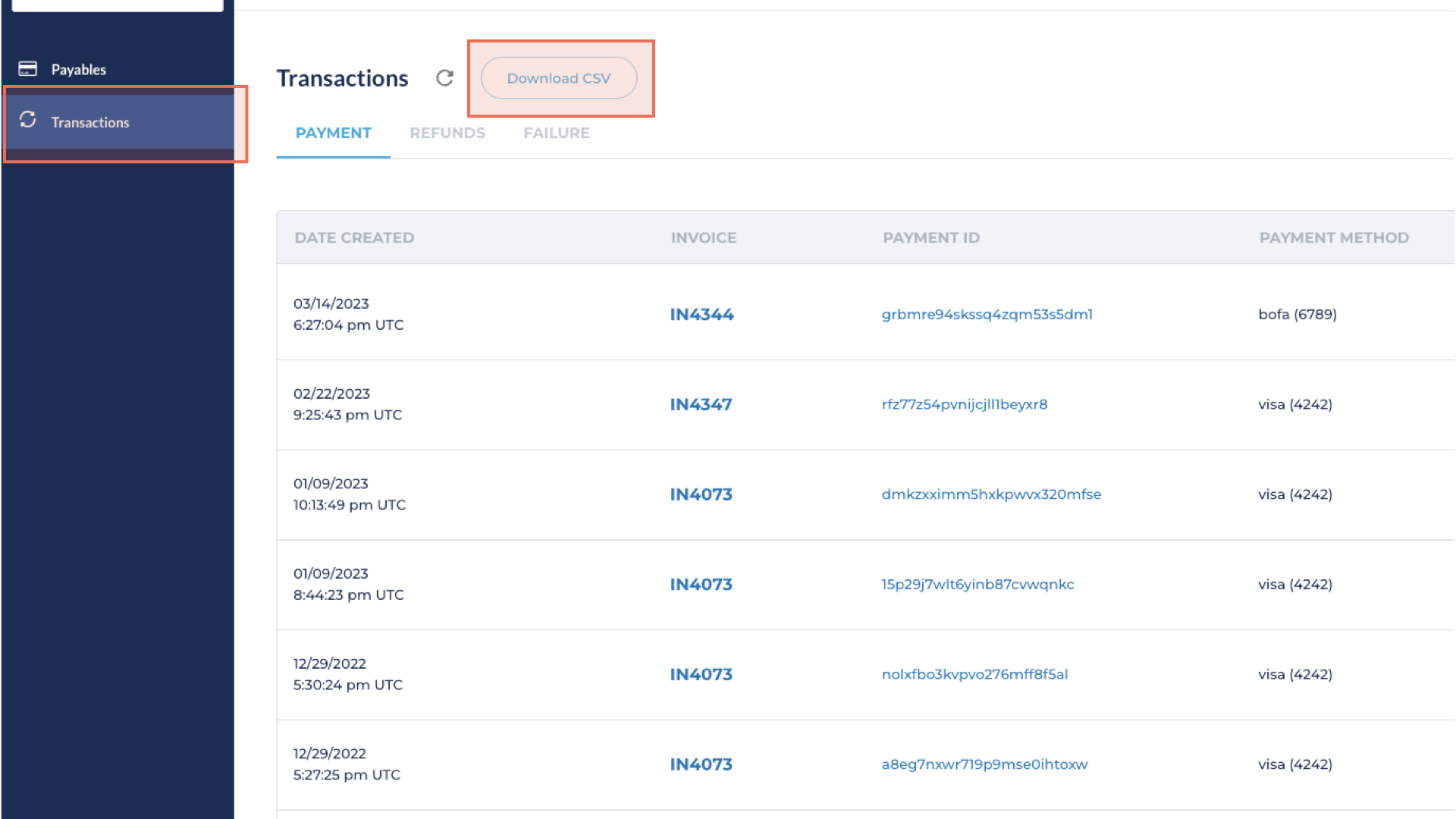 How to download a transaction history CSV file – Paystand Help Center